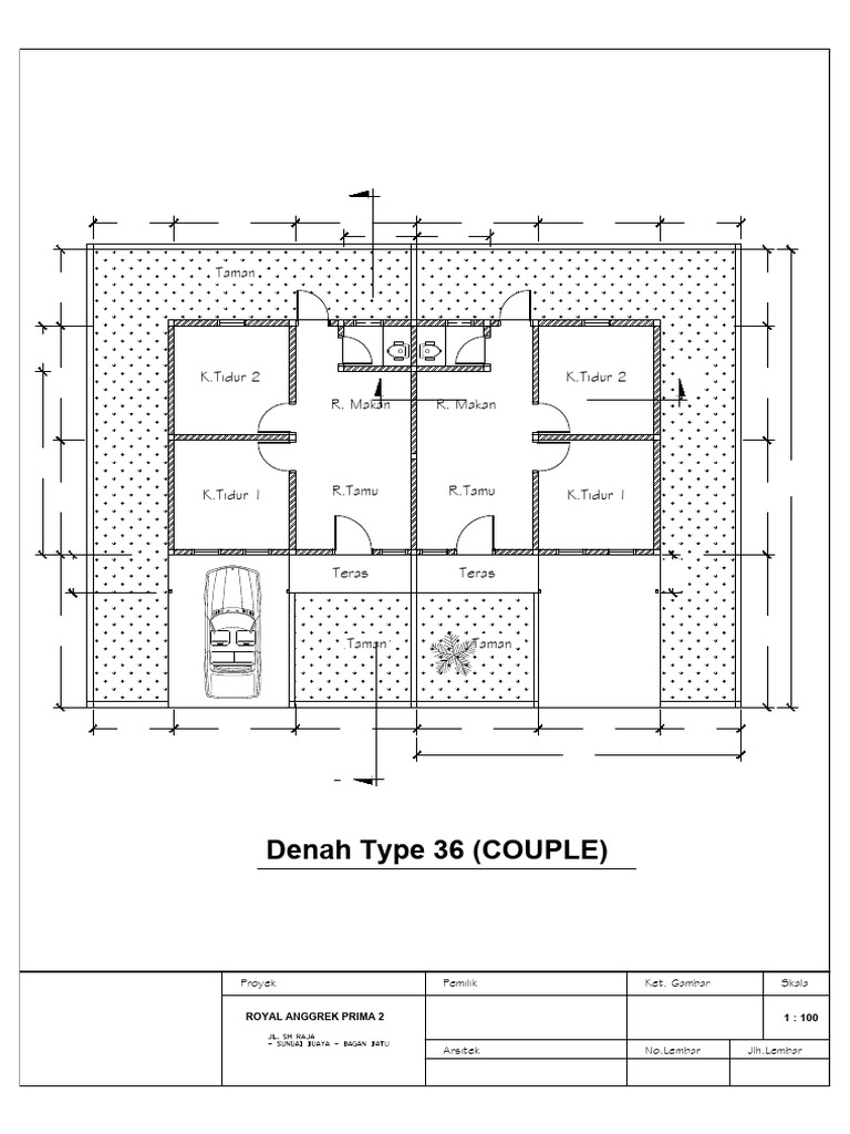 Denah Type 36 Couple | PDF