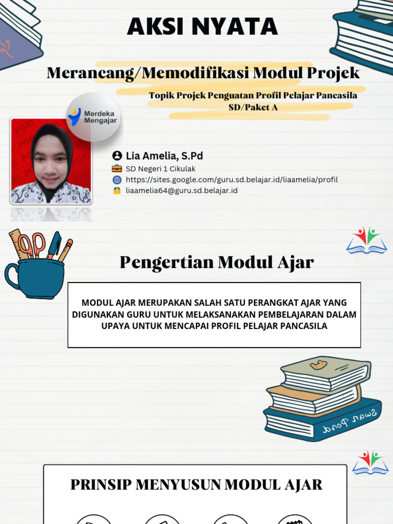 Aksi Nyata Merancang Memodifikasi Modul Projek | PDF