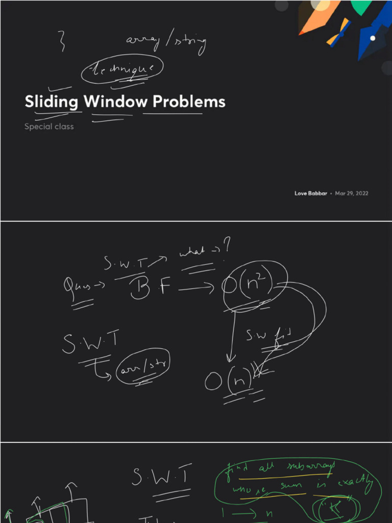 Sliding Window Problems With Anno | PDF