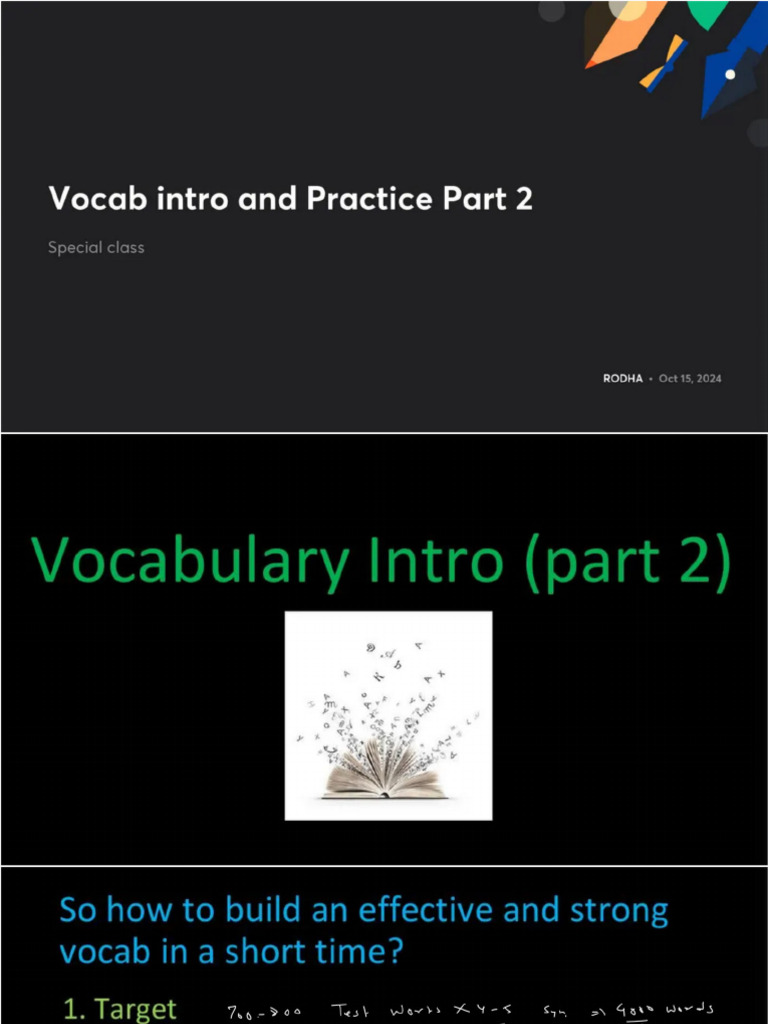 Vocab Intro and Practice Part 2 With Anno | PDF