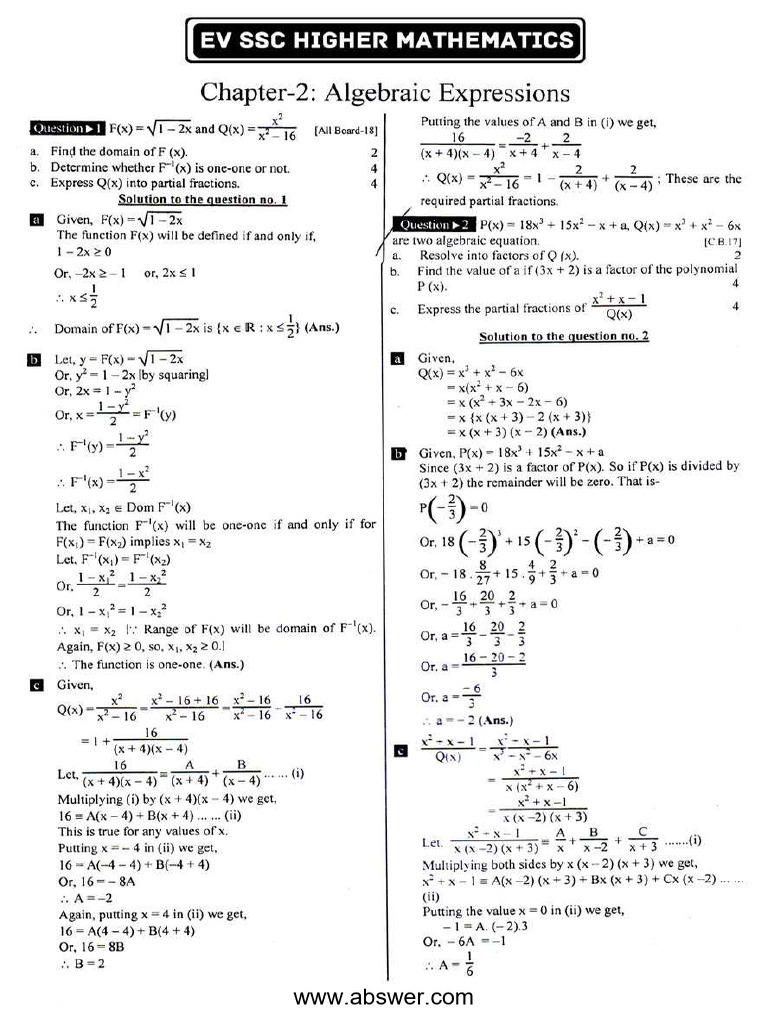 Chapter 2 - Algebra Expressions | PDF