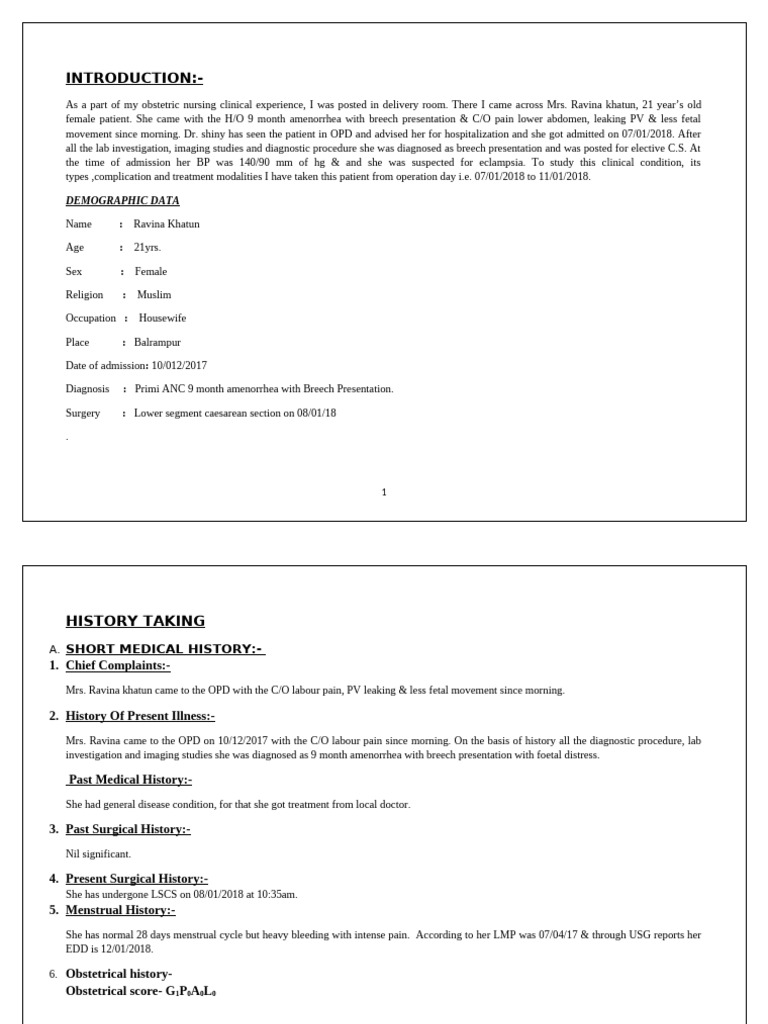 CASE PRESENTATION OBG 2nd Yr.2 | PDF | Childbirth | Uterus