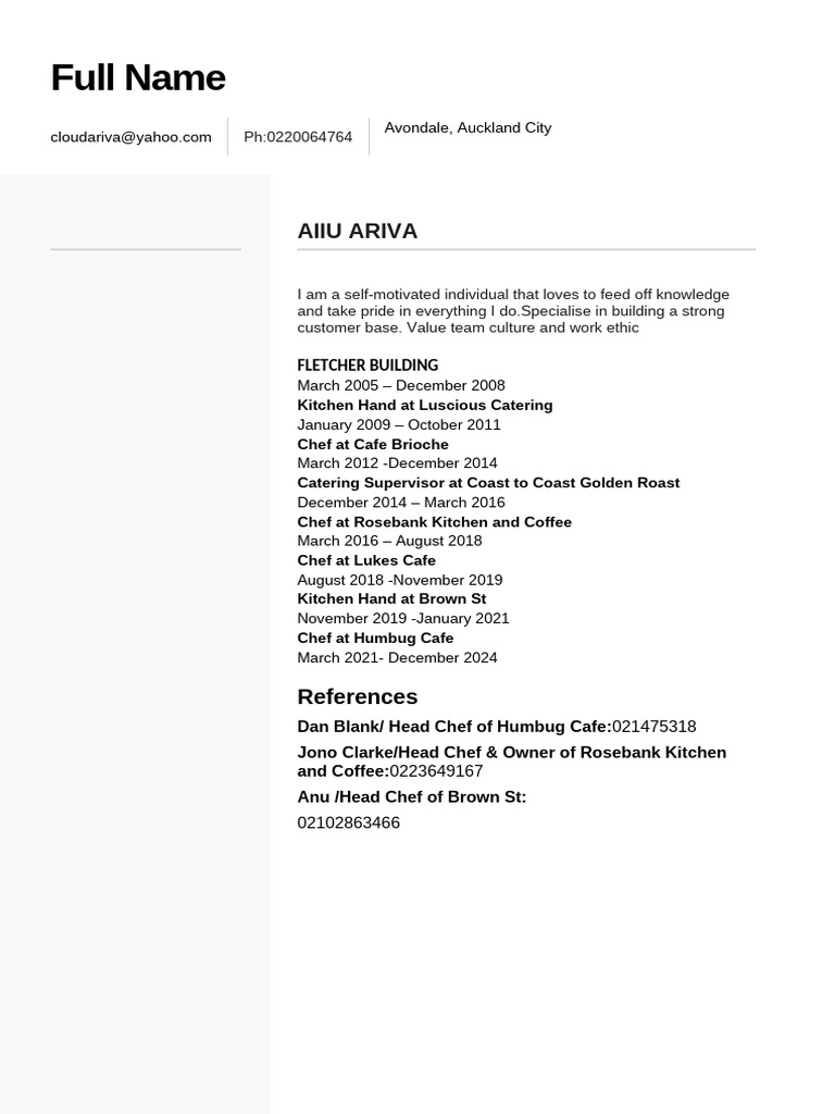 Aiiu Ariva Cv | PDF