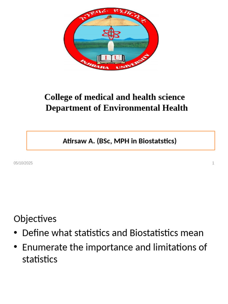 Biostat Lecture One | PDF | Statistics | Statistical Inference
