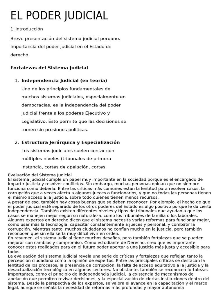 El Poder Judicial PDF | PDF | Judicaturas | Juez