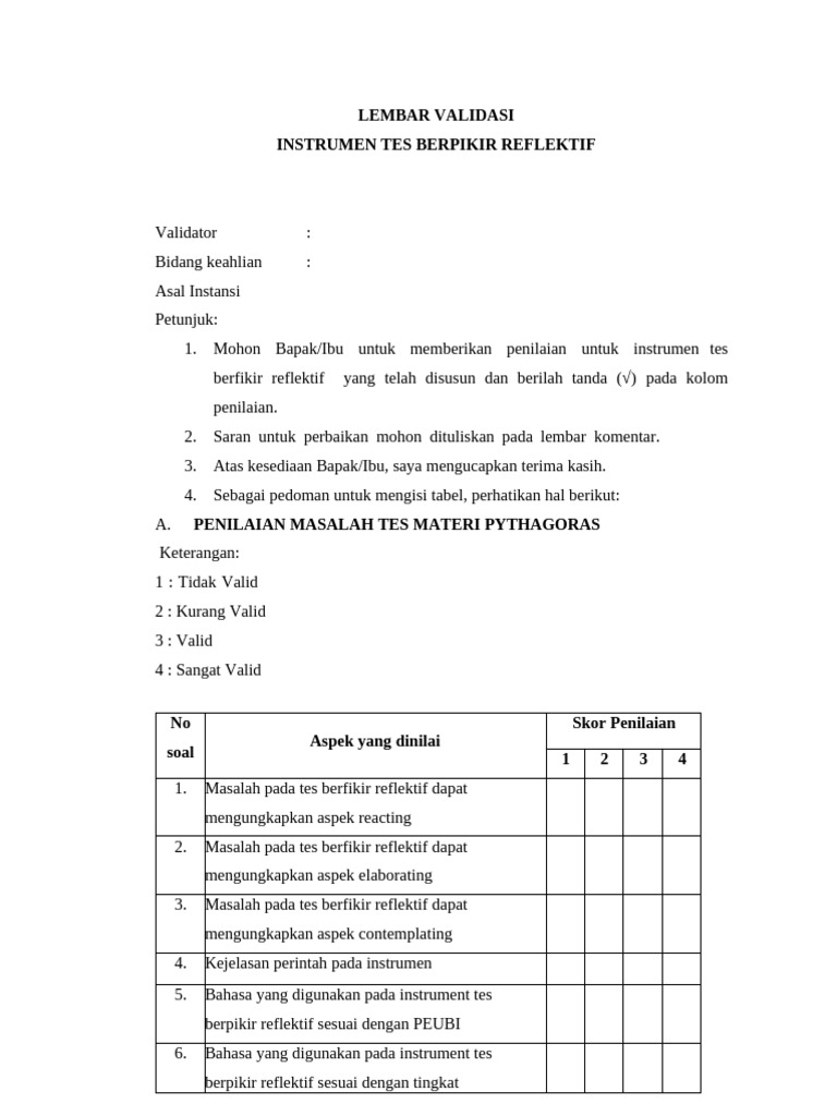 validasi soal | PDF