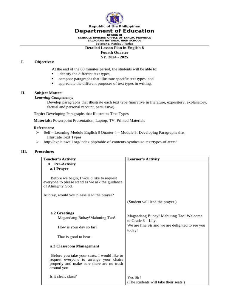 FINAL DEMO-LESSON PLAN (1) | PDF | Narrative
