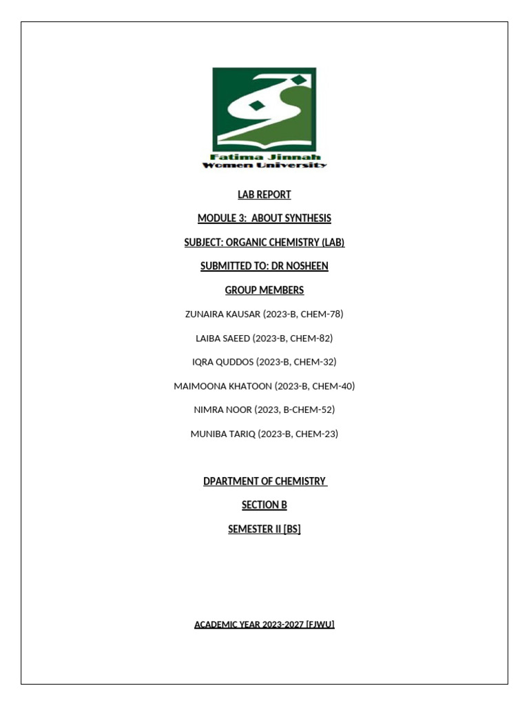 LAB REPORT Module 3 2nd Sem | PDF | Chemical Compounds | Chemical ...