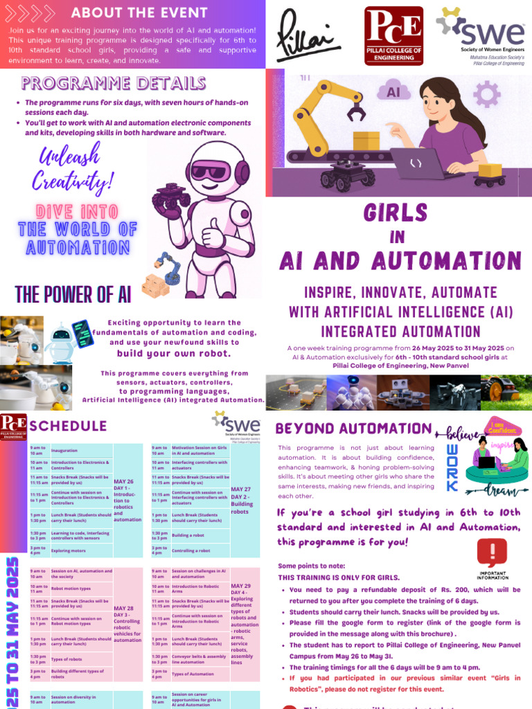 Girls in AI & Automation Brochure | PDF | Automation | Artificial ...