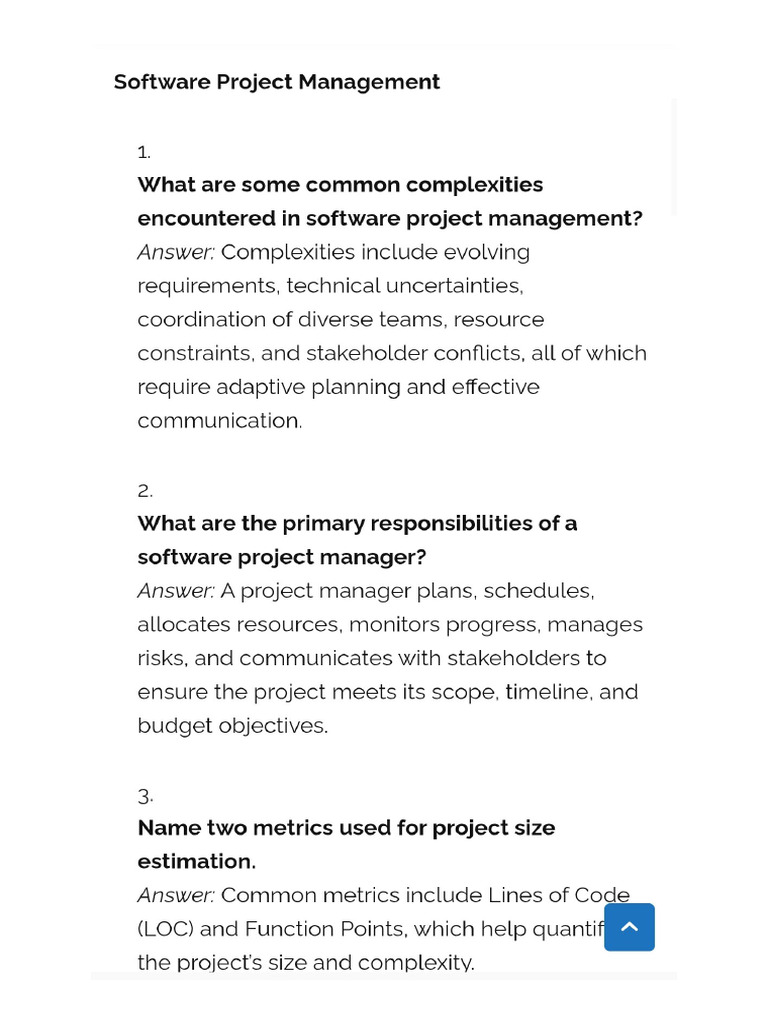 SE Unit -2 2 marks | PDF