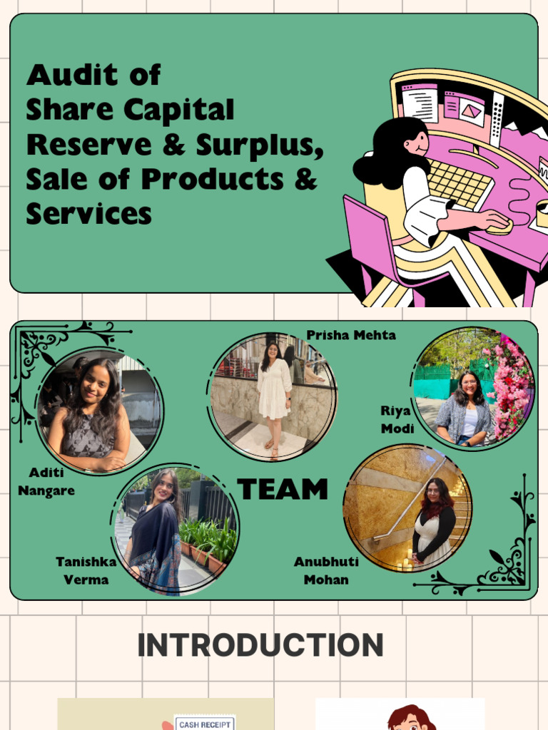 Audit of Share Capital Reserve & Surplus, Sale of Products & Services | PDF