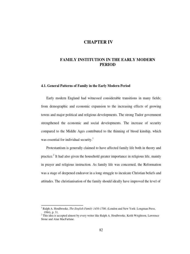 Family and Marriage Patterns - Early Modern Europe | PDF | Domestic ...