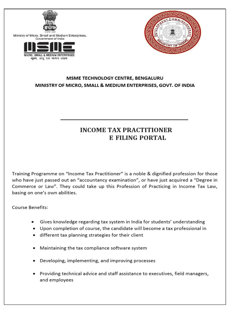 Income Tax Practitioner | PDF | Taxes | Taxation In The United States