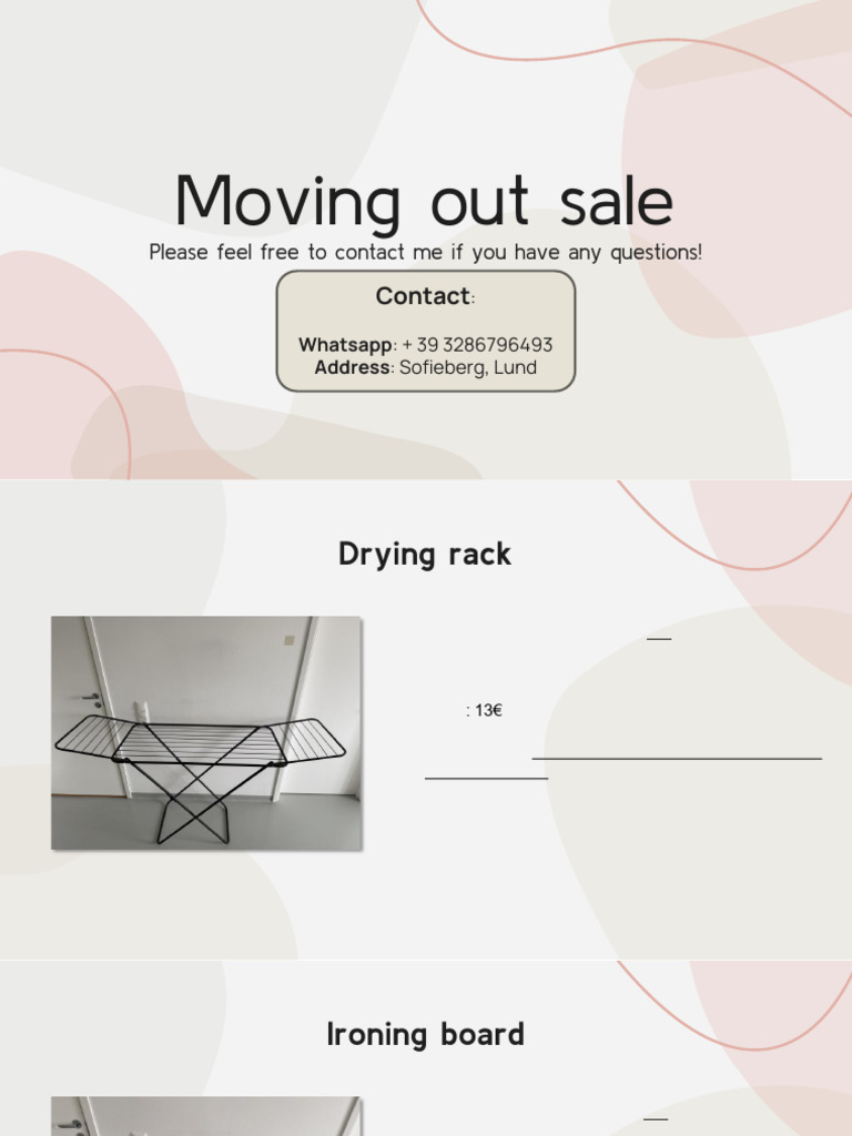 Moving Out Sale-1 | PDF
