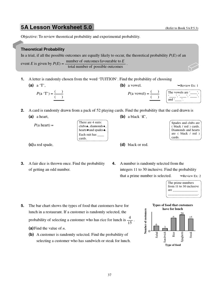F5BChp11 More About Probability | PDF | Probability | Lunch
