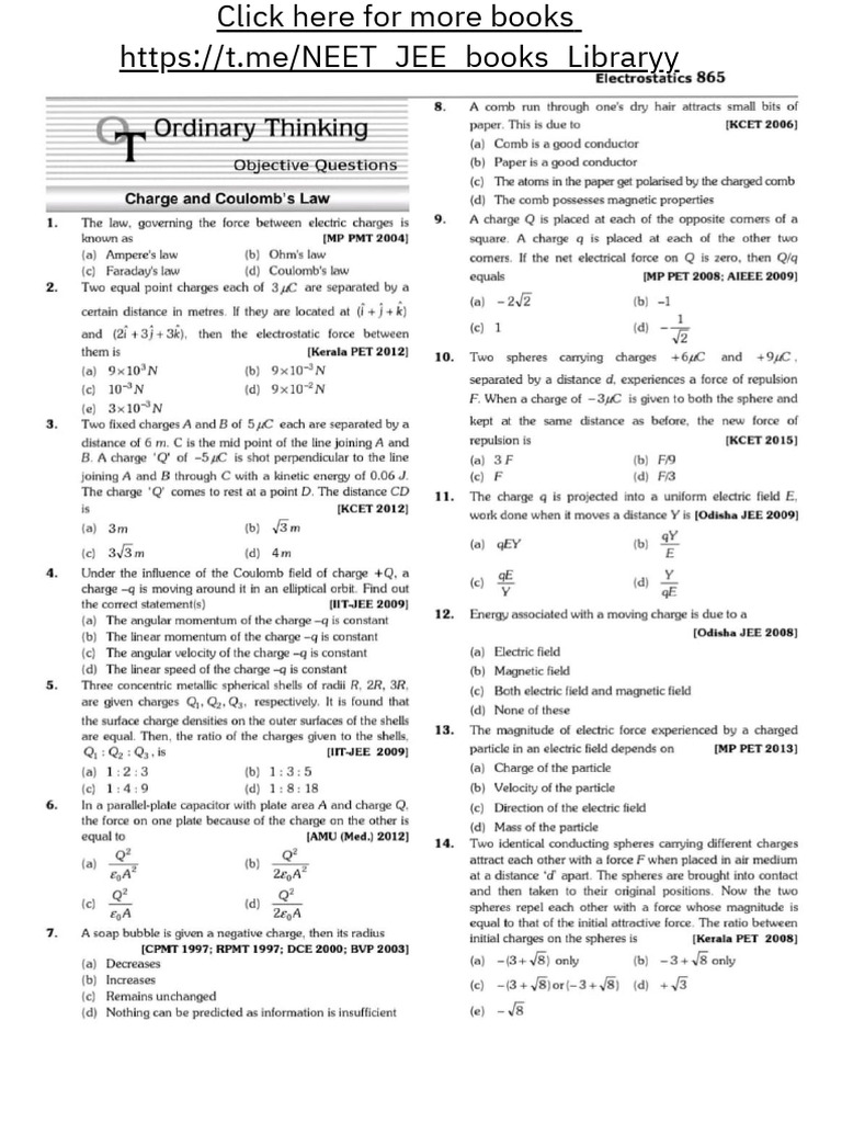 Electrostatics 1-6 | PDF | Force | Electric Field