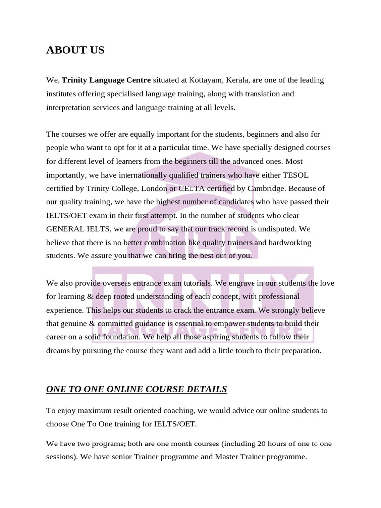 course details.proposal | PDF | English As A Second Or Foreign Language | Learning