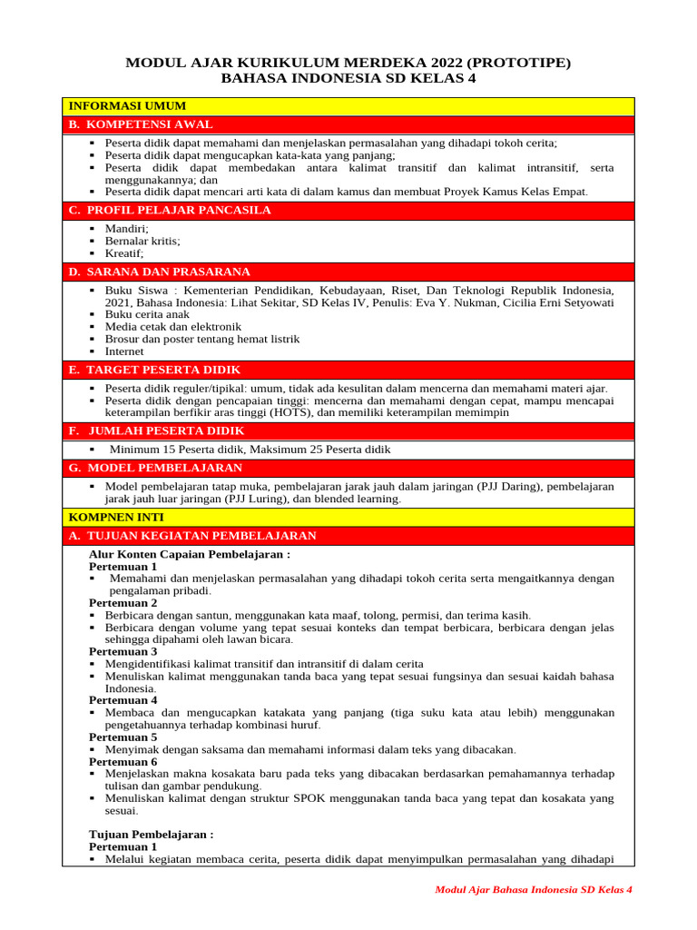 Modul Ajar Bab 1 | PDF
