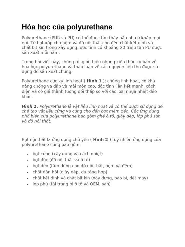 The Chemistry of Polyurethanes | PDF