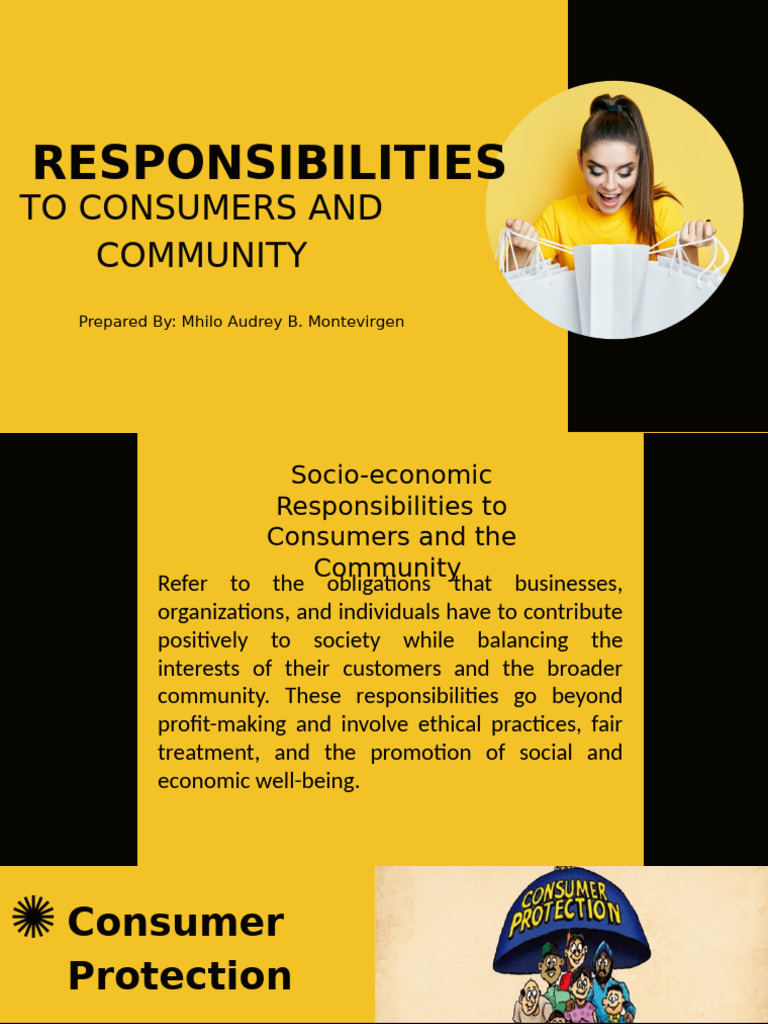 Business Responsibilities to Consumers | PDF | Corporate Social ...
