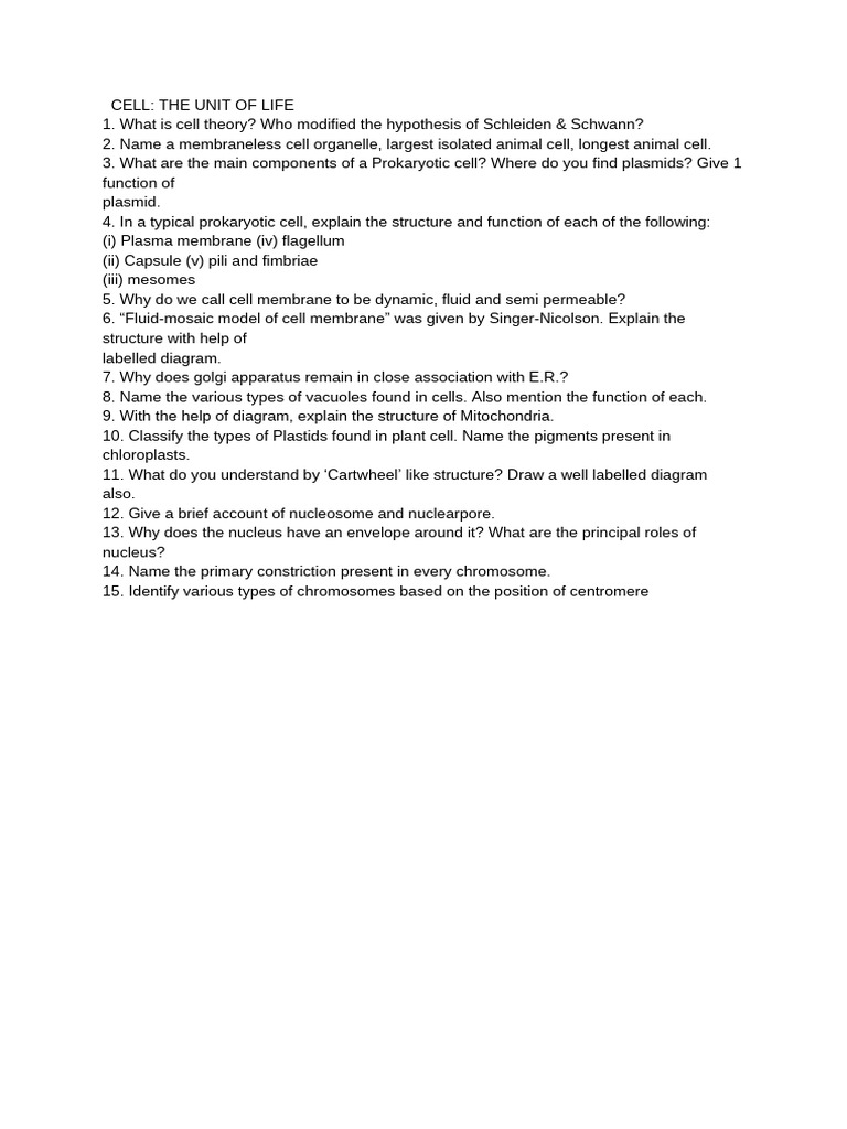 Cell - The Unit of Life | PDF