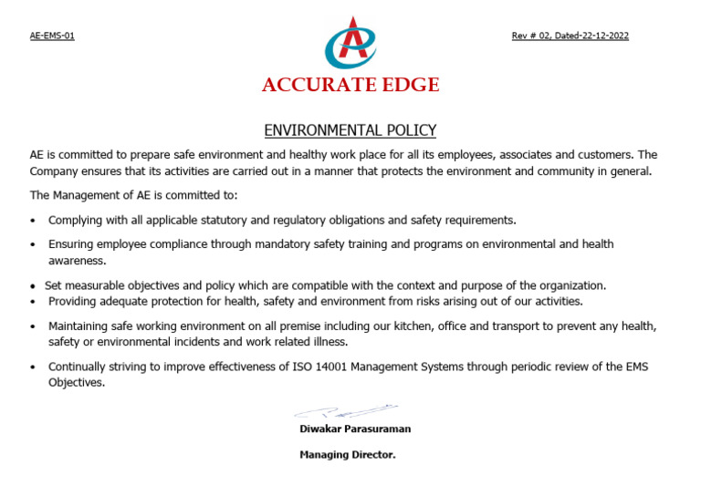 Environmental Policy-AE-EMS-01-IS0 14001-2015-Rev # 02, Dated-22-12 ...