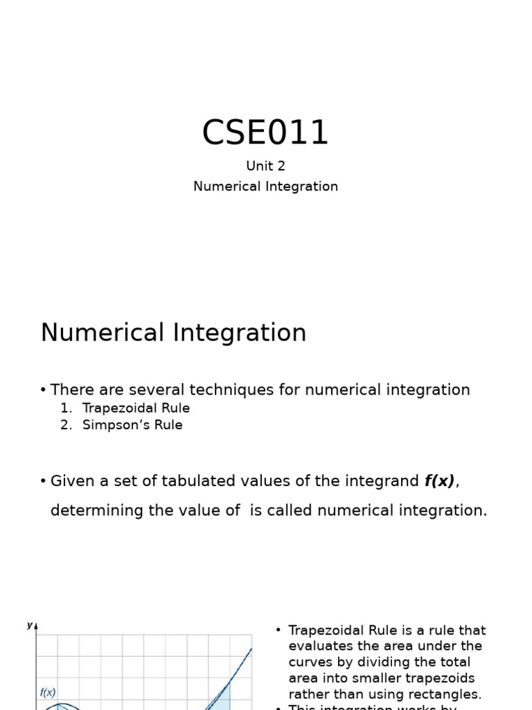 Numerical Integration | PDF | Integral | Mathematics