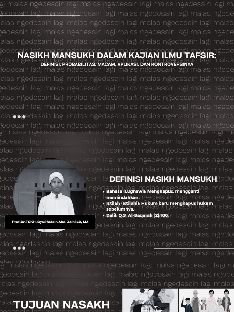 Pemahaman Nasikh Mansukh dalam Tafsir | PDF