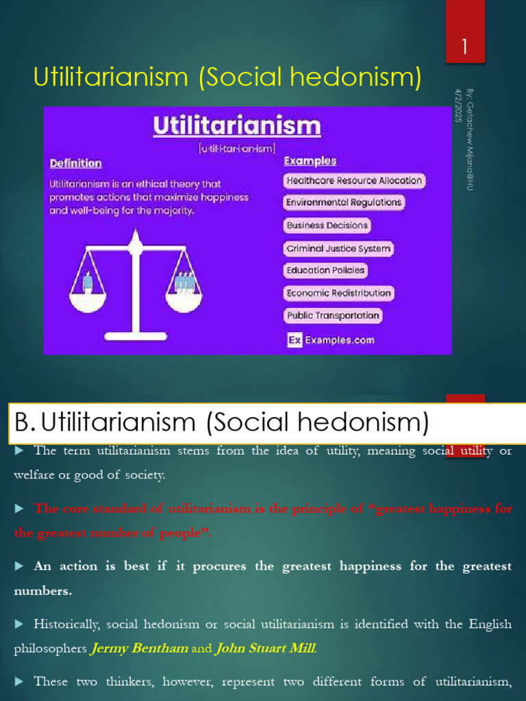 Chapter Two Utilitarianism | PDF | Utilitarianism | Pleasure