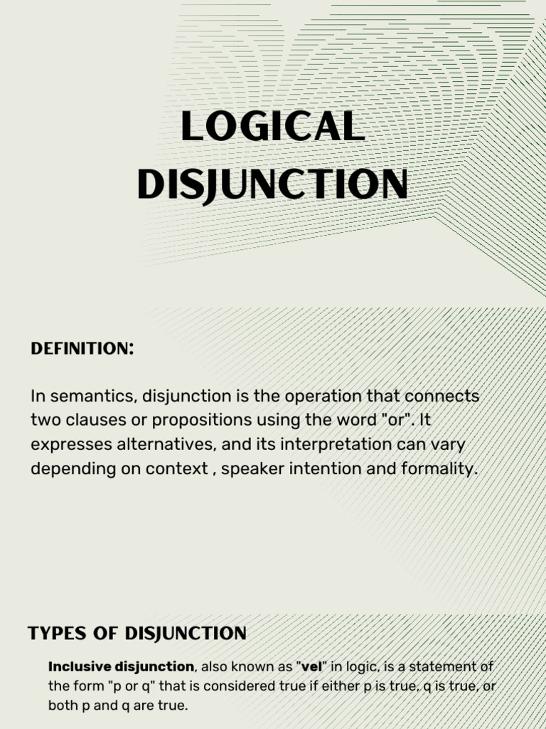 Logical Disjunction | PDF