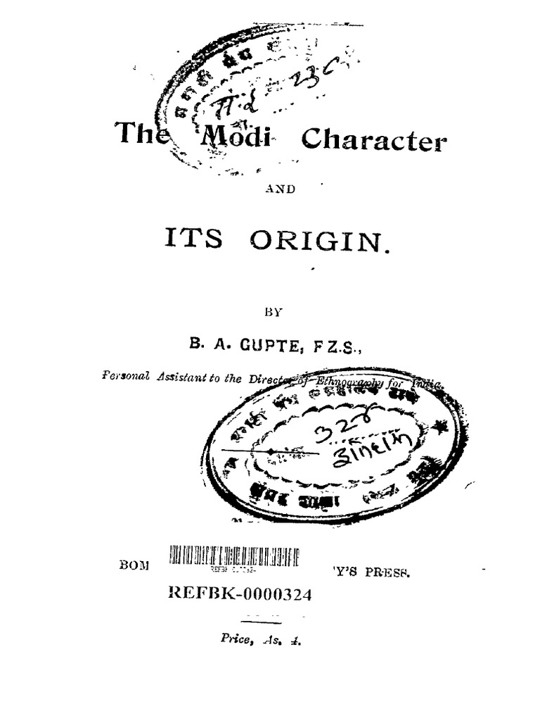 324-The Modi Character | PDF