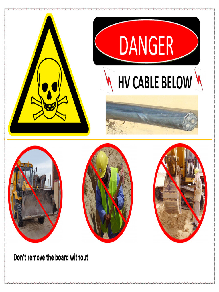 Cable - Danger Sign Board | PDF