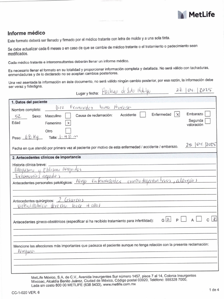 Informe Medico | PDF