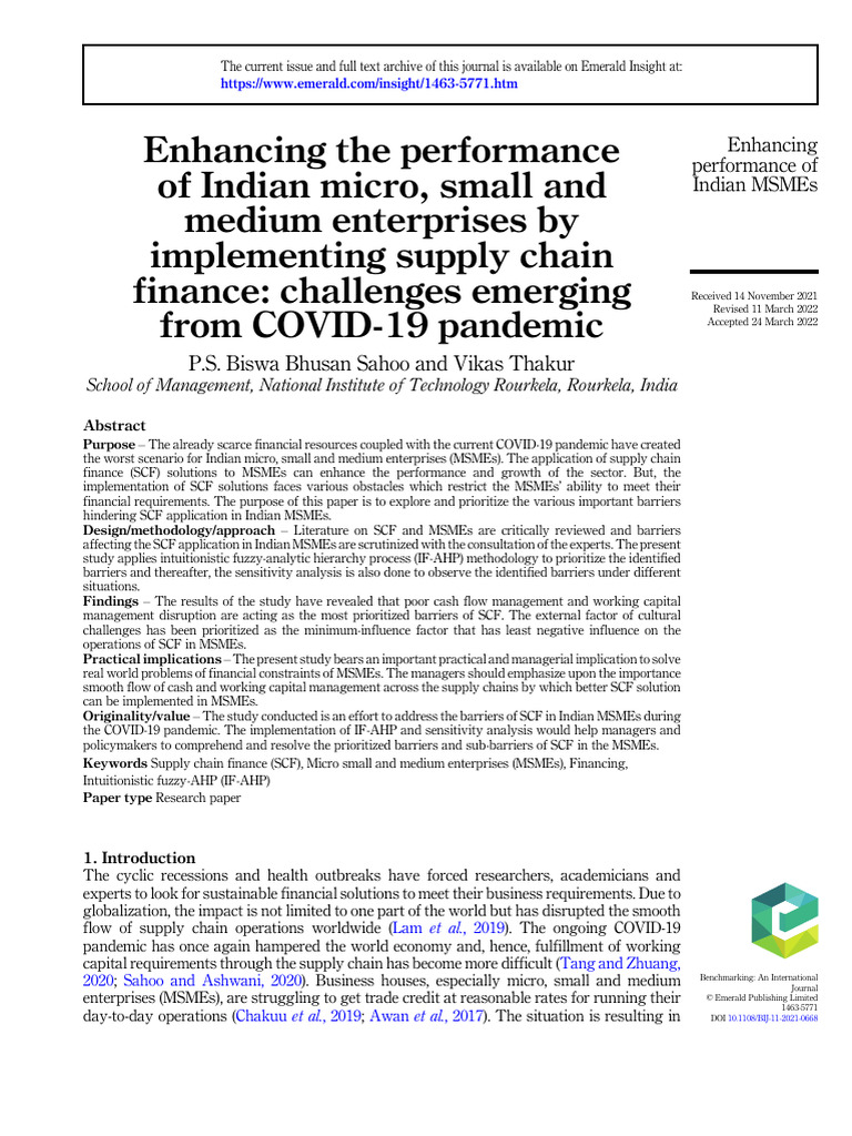 10-1108_BIJ-11-2021-0668 | PDF | Supply Chain | Business