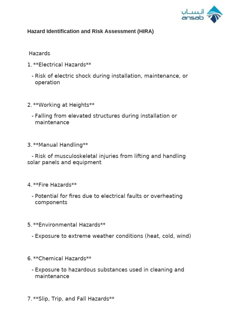 Hazards Identification Plan | PDF | Hazards | Personal Protective Equipment