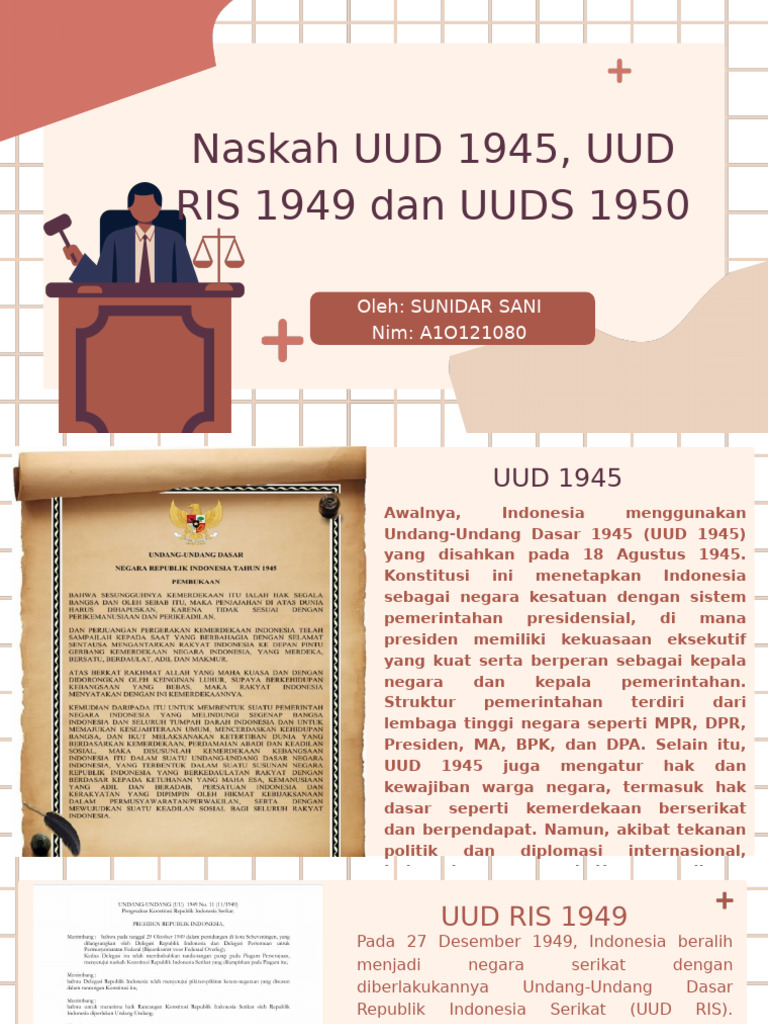 Perubahan Konstitusi Indonesia 1945-1950 | PDF