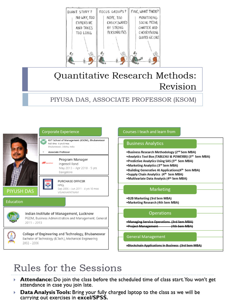 1 - Quantitative Research Methods - Revision | PDF | Statistics ...