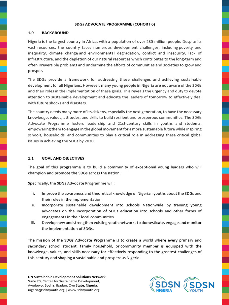 SDGs-AP Cohort 6 Programme Guide | PDF | Sustainability | Sustainable Development