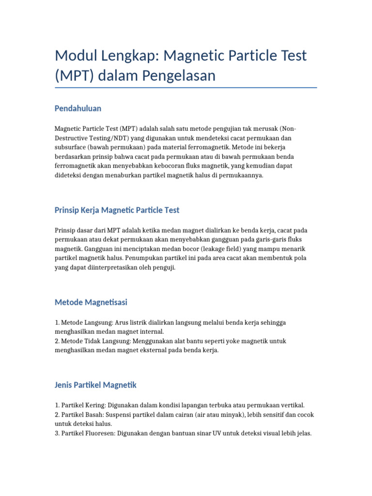 Modul Lengkap MPT | PDF
