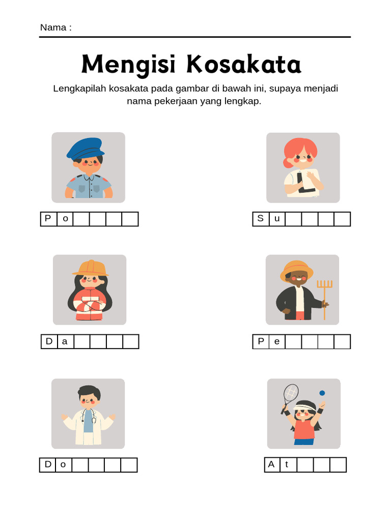 Biru Edukasi Ilustrasi Lembar Kerja Mengenal Ukuran Besar Dan Kecil | PDF