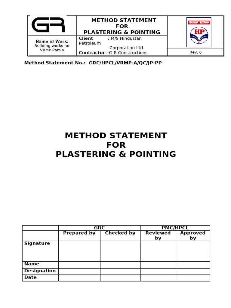 7 Job Procedure for Plastering | PDF | Plaster | Building
