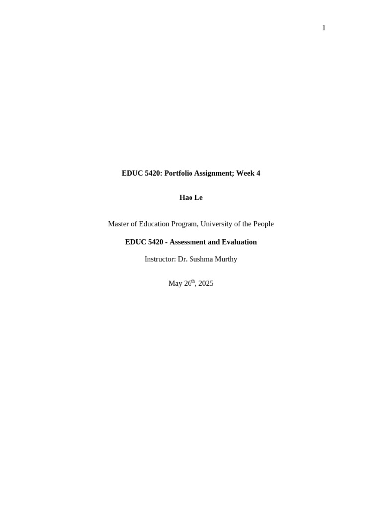 Portfolio Assignment Unit 4 | PDF | Motivational | Motivation