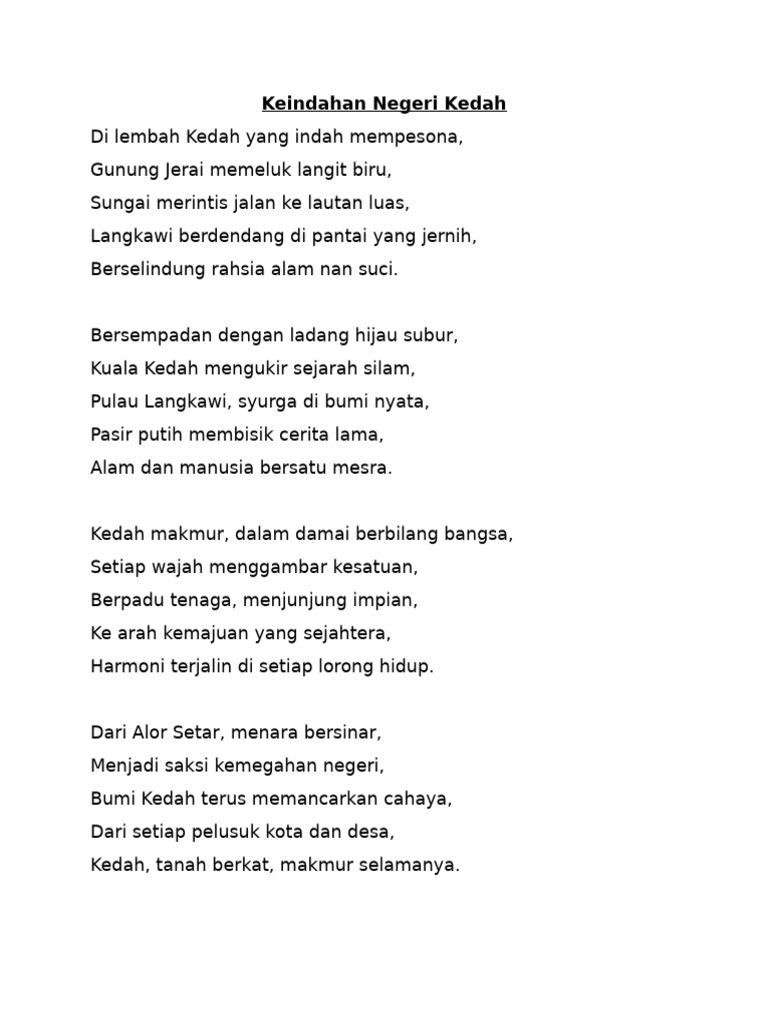 Keindahan Negeri Kedah | PDF