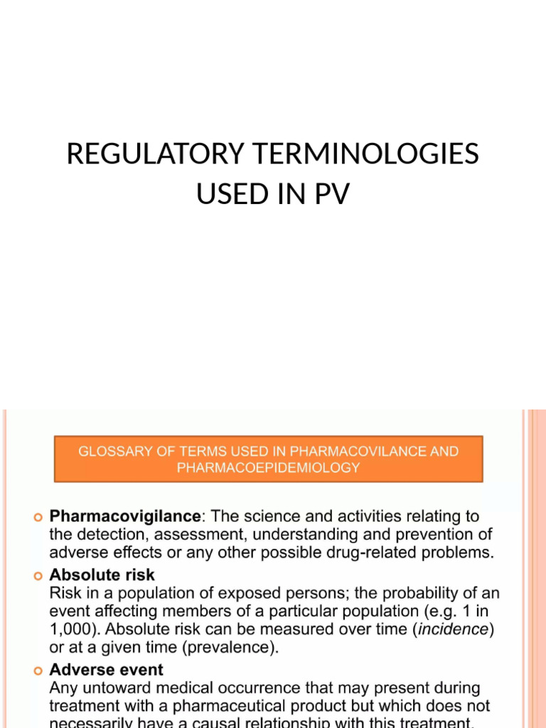 Regulatory Terminologies Iin PV | PDF