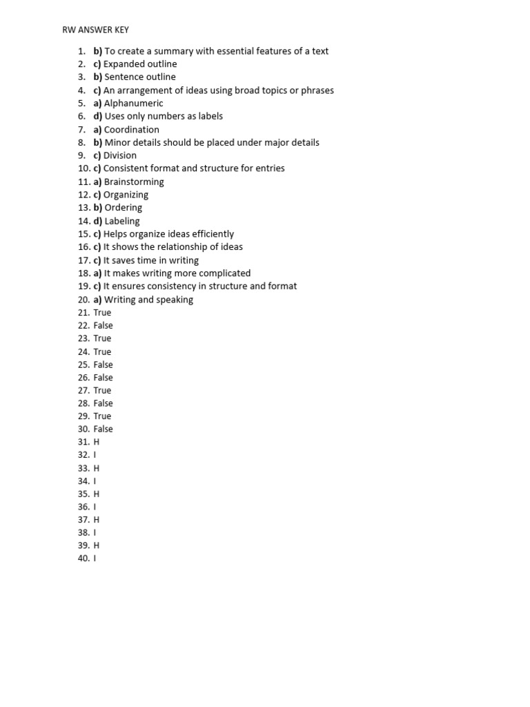 Economic Concepts Answer Key | PDF | Economies | Market Economy