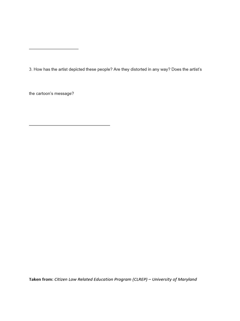 Analyzing Political Cartoons: Key Questions | PDF