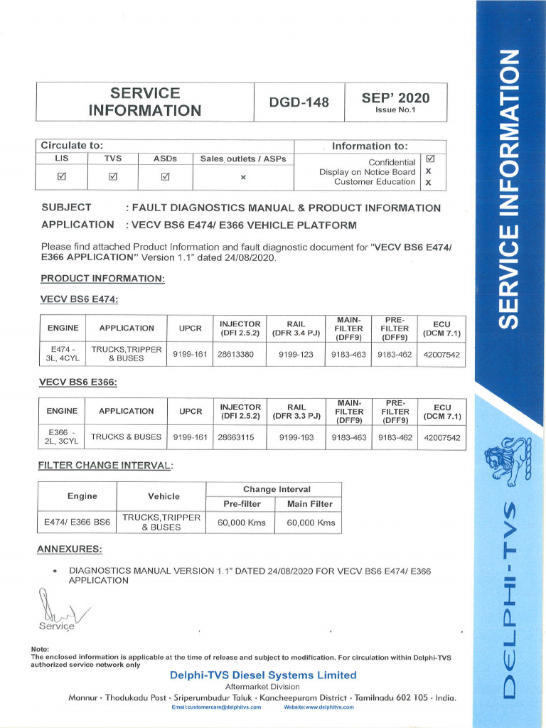 DGD-148 (VECV) | PDF | Electrical Connector | Thermostat