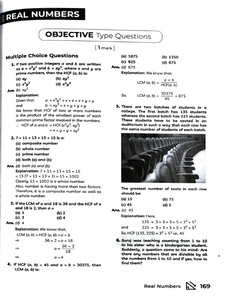 10th Maths Ch-1 Real Numbers | PDF | Rational Number | Number Theory