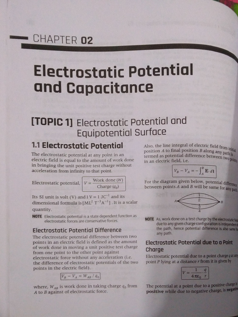 Electrostatic Potential and Capacitance | PDF