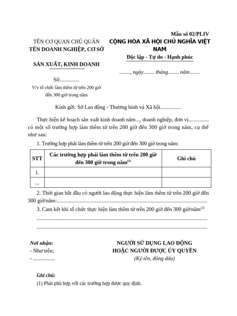 Mẫu số 02-PLIV | PDF